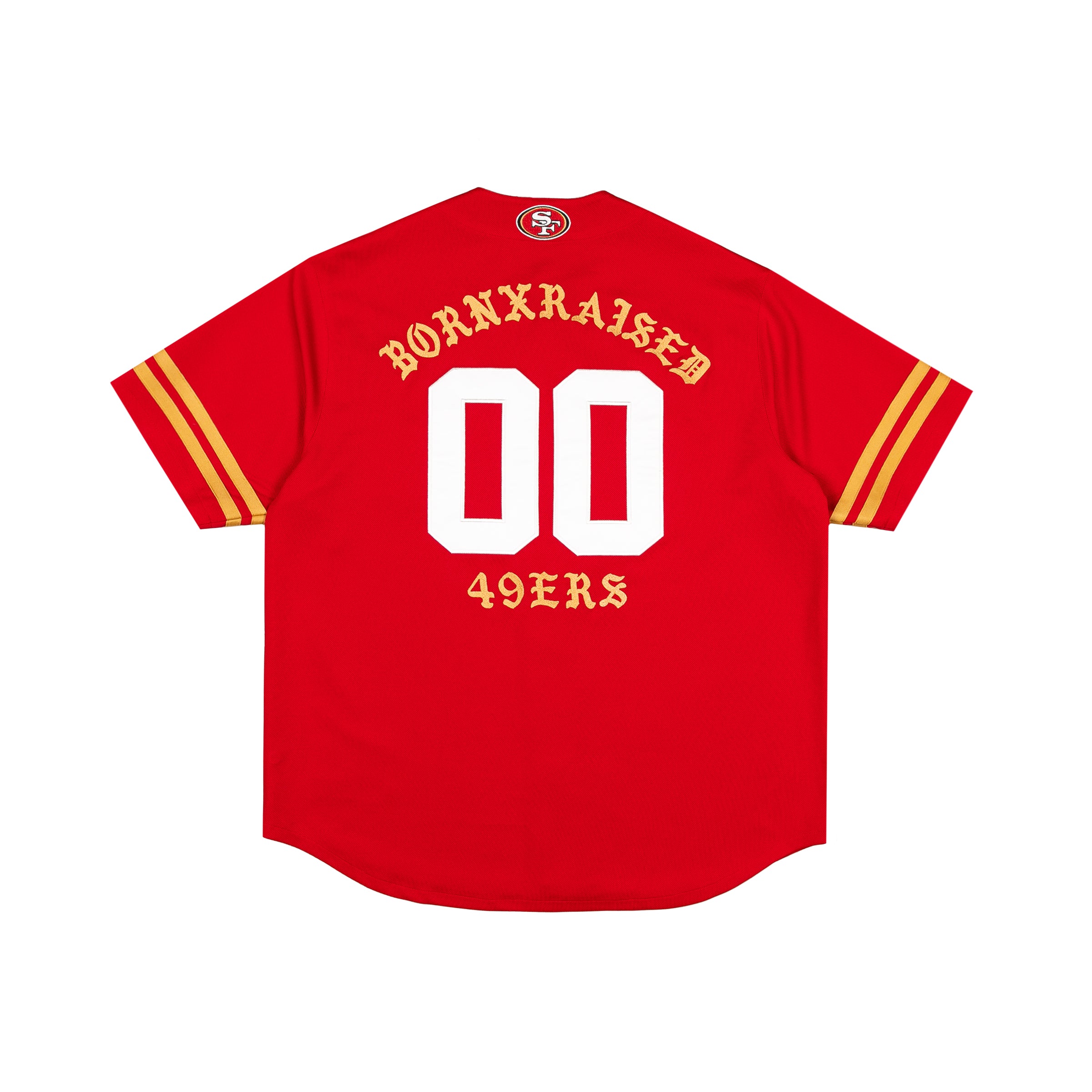 BORN X RAISED + 49ERS BUTTON UP JERSEY: RED – Born X Raised