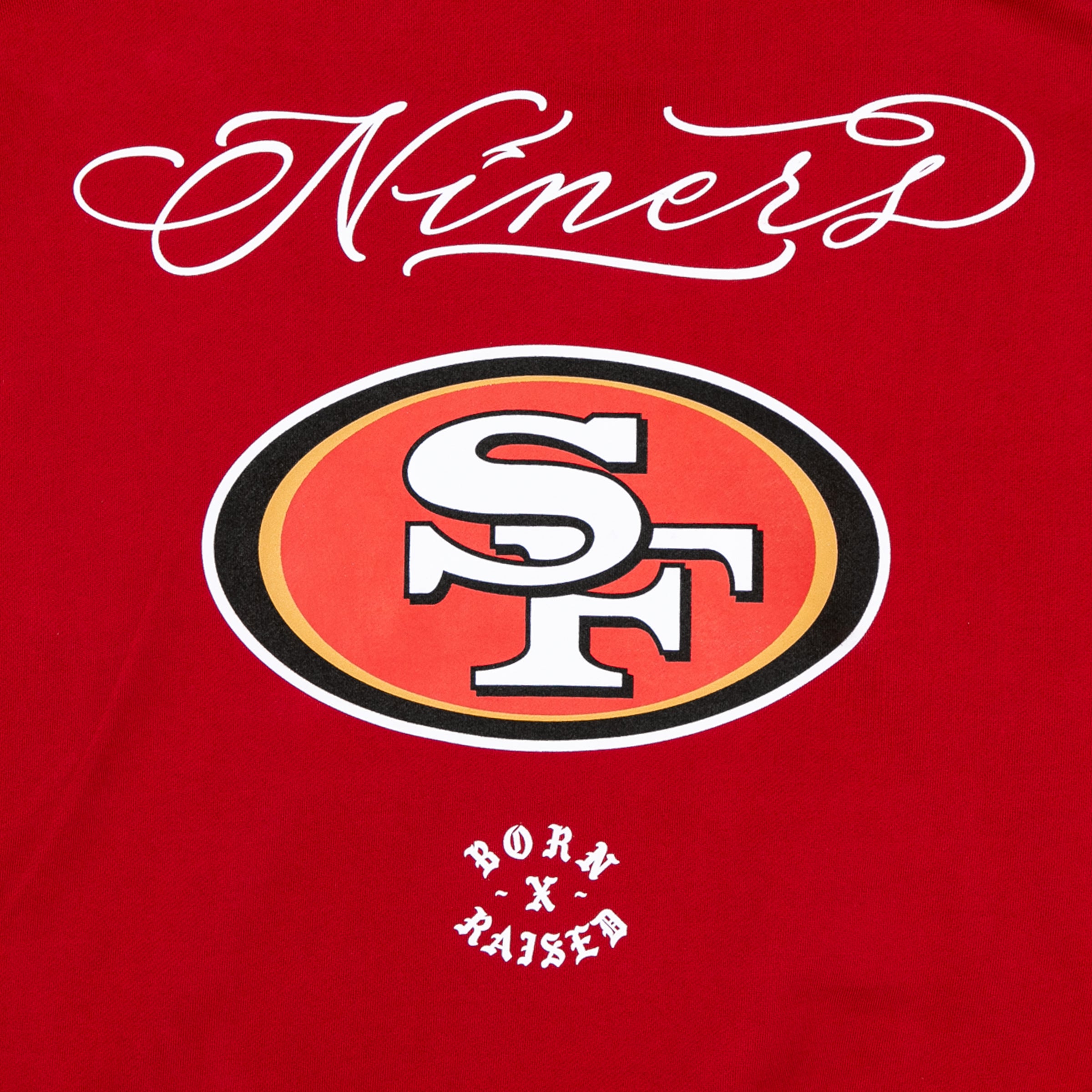 BORN X RAISED + 49ERS FINE LINE HOODIE: RED – Born X Raised