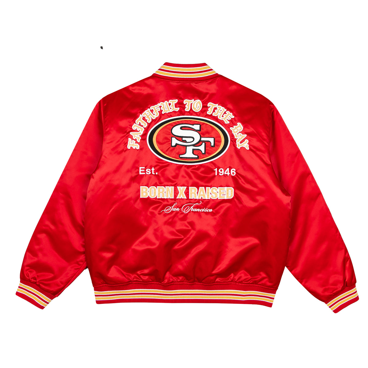 BORN X RAISED + 49ERS STADIUM JACKET: RED – Born X Raised