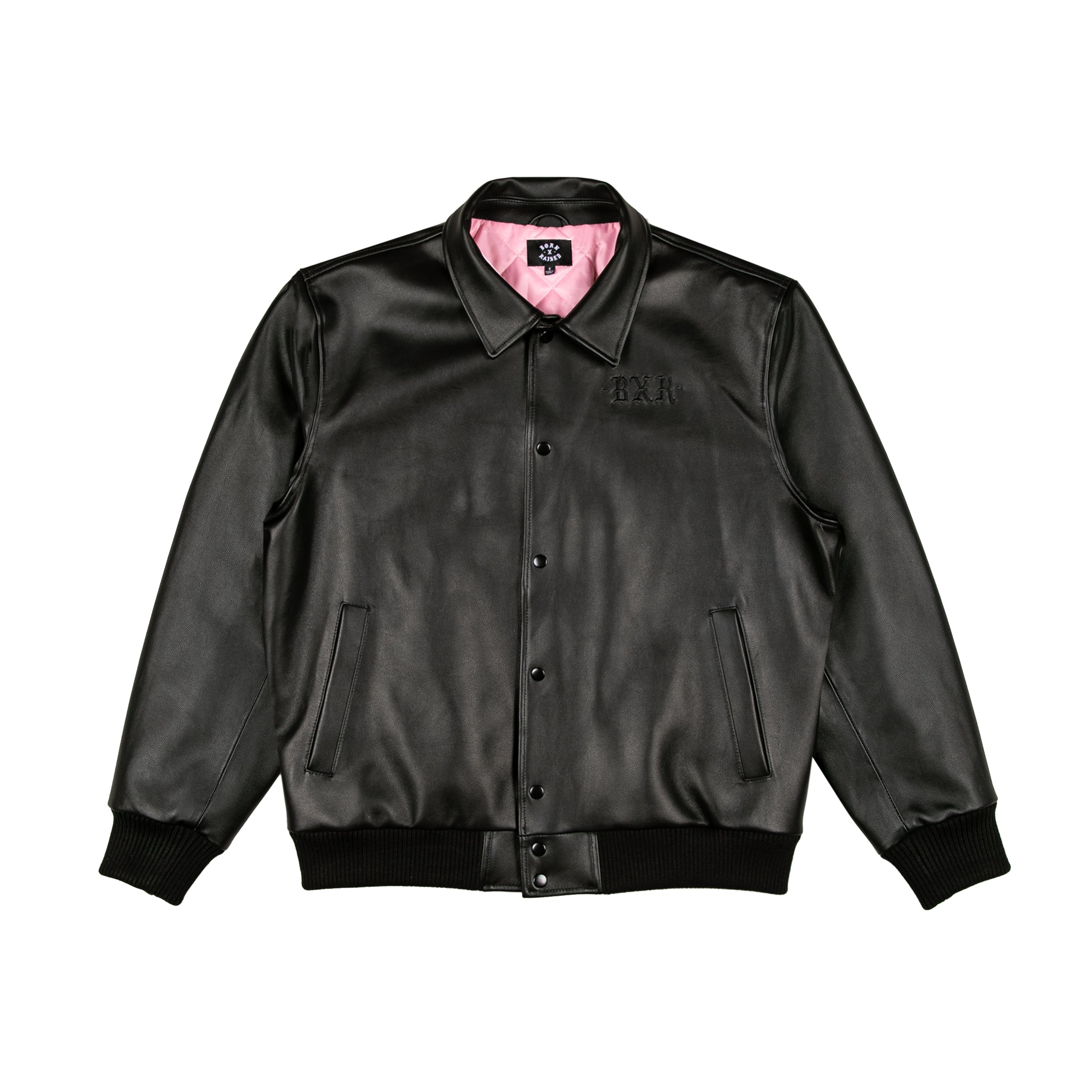 BXR TONAL ARCH LEATHER JACKET: BLACK – Born X Raised