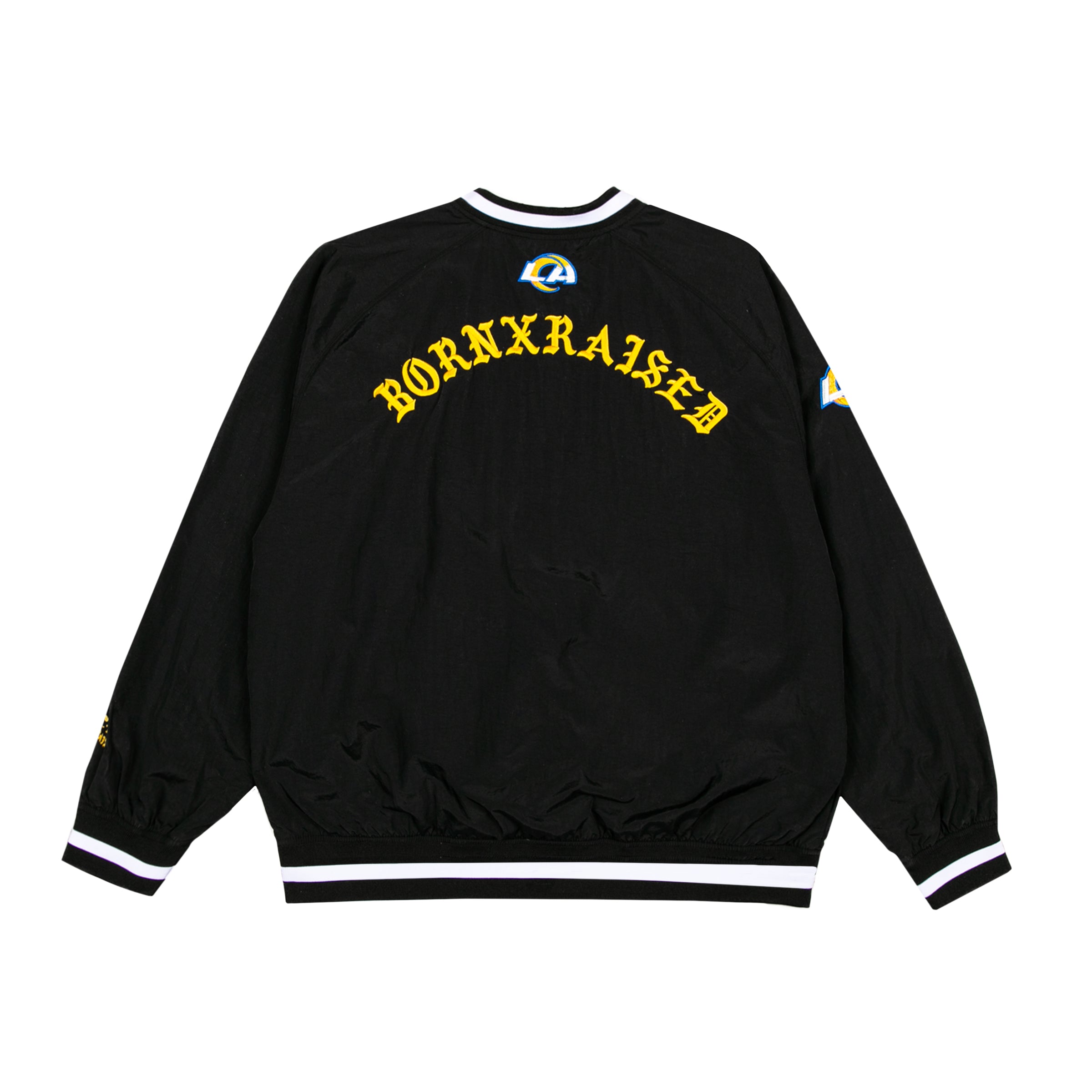 BORN X RAISED + RAMS V-NECK PULLOVER: BLACK – Born X Raised